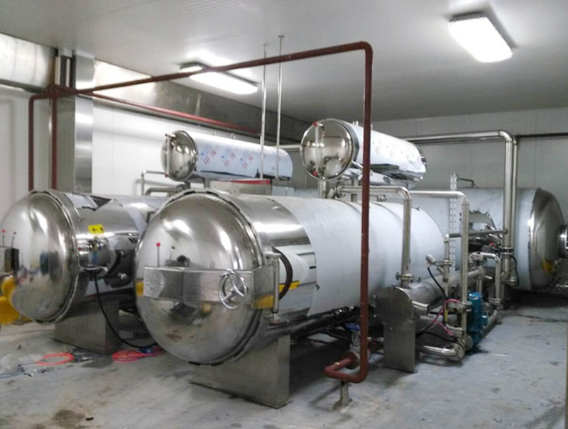 2 Retorts With 1 Water Tank Retort Machine OEM